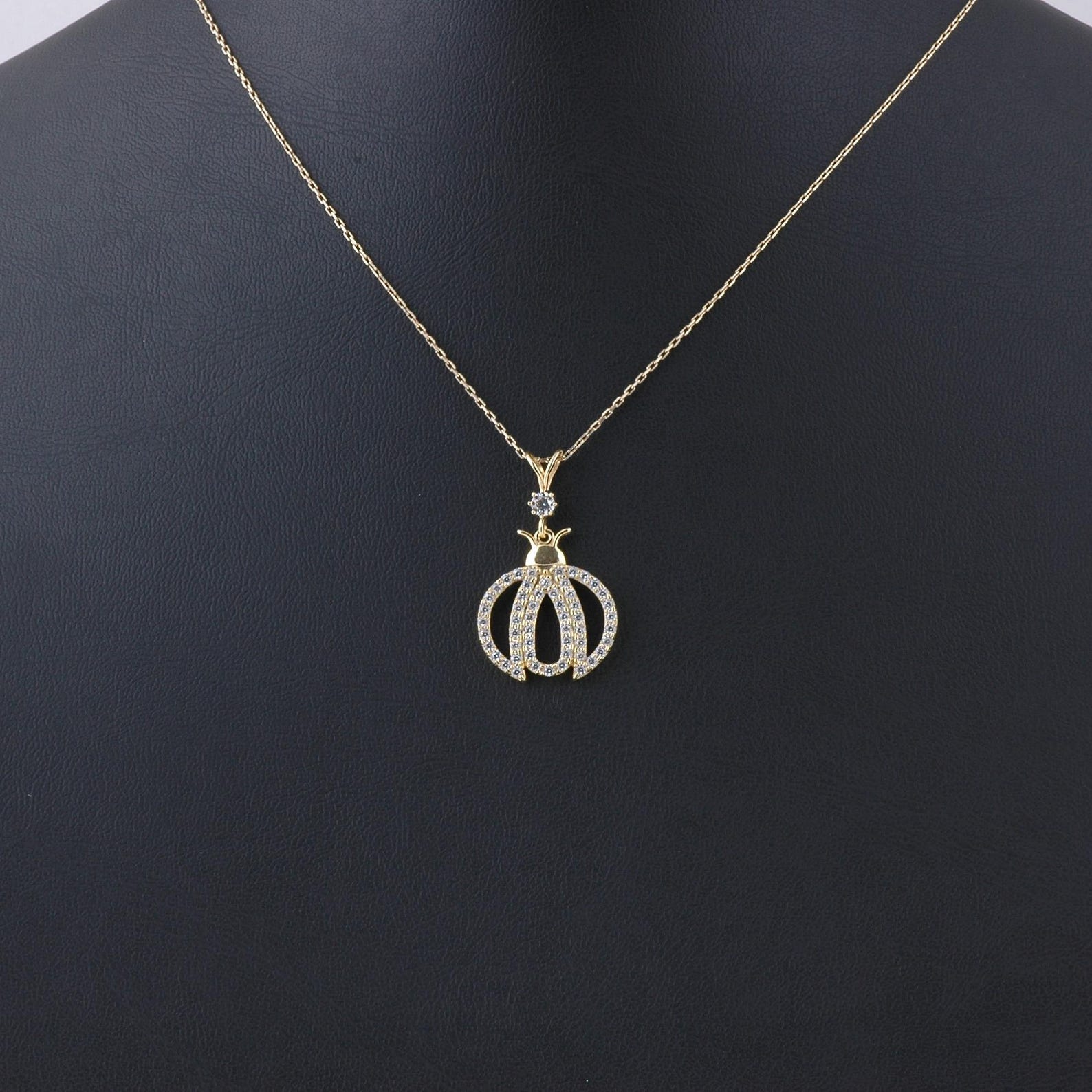 8K Gold Ladybird Necklace, Ladybird Pendant, Special Ladybird, Gift for ...