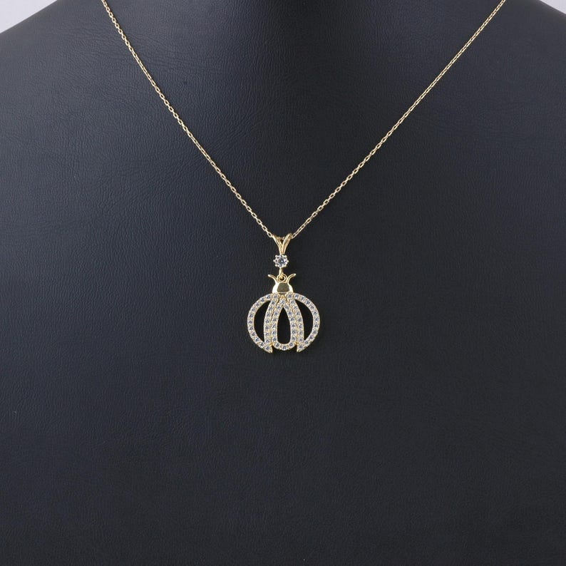 8K Gold Ladybird Necklace, Ladybird Pendant, Special Ladybird, Gift for ...