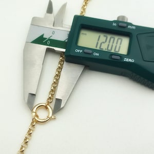 14K Gold Rolo Chain Sailor Claps, Spring Ring Claps Necklace, Rolo ...