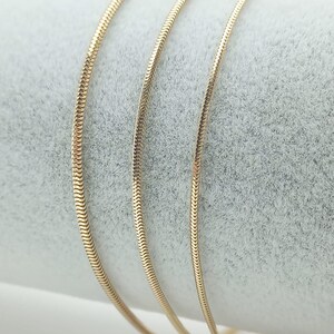 Solid Gold Round Snake Bracelet, Solid Gold Round Herringbone Bracelet ...
