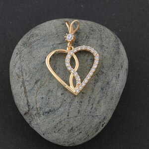 Heart Infinity Necklace, Gold Heart Pendant, Infinity Heart Charm ...