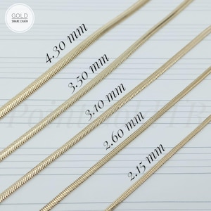 14K Solid Gold Snake Chain, Solid Gold Snake Bracelet, 14K Snake Chain ...