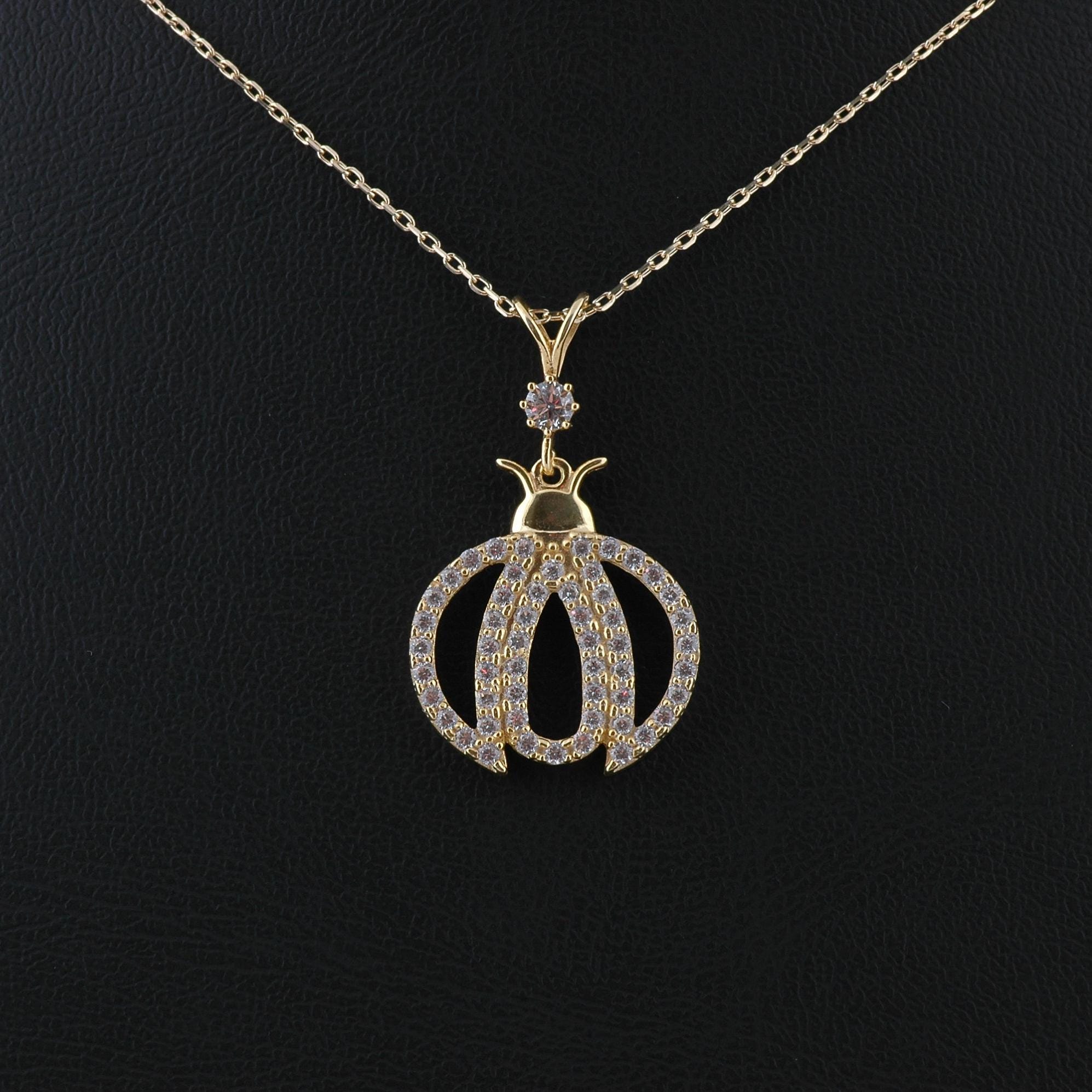 8K Gold Ladybird Necklace, Ladybird Pendant, Special Ladybird, Gift for ...