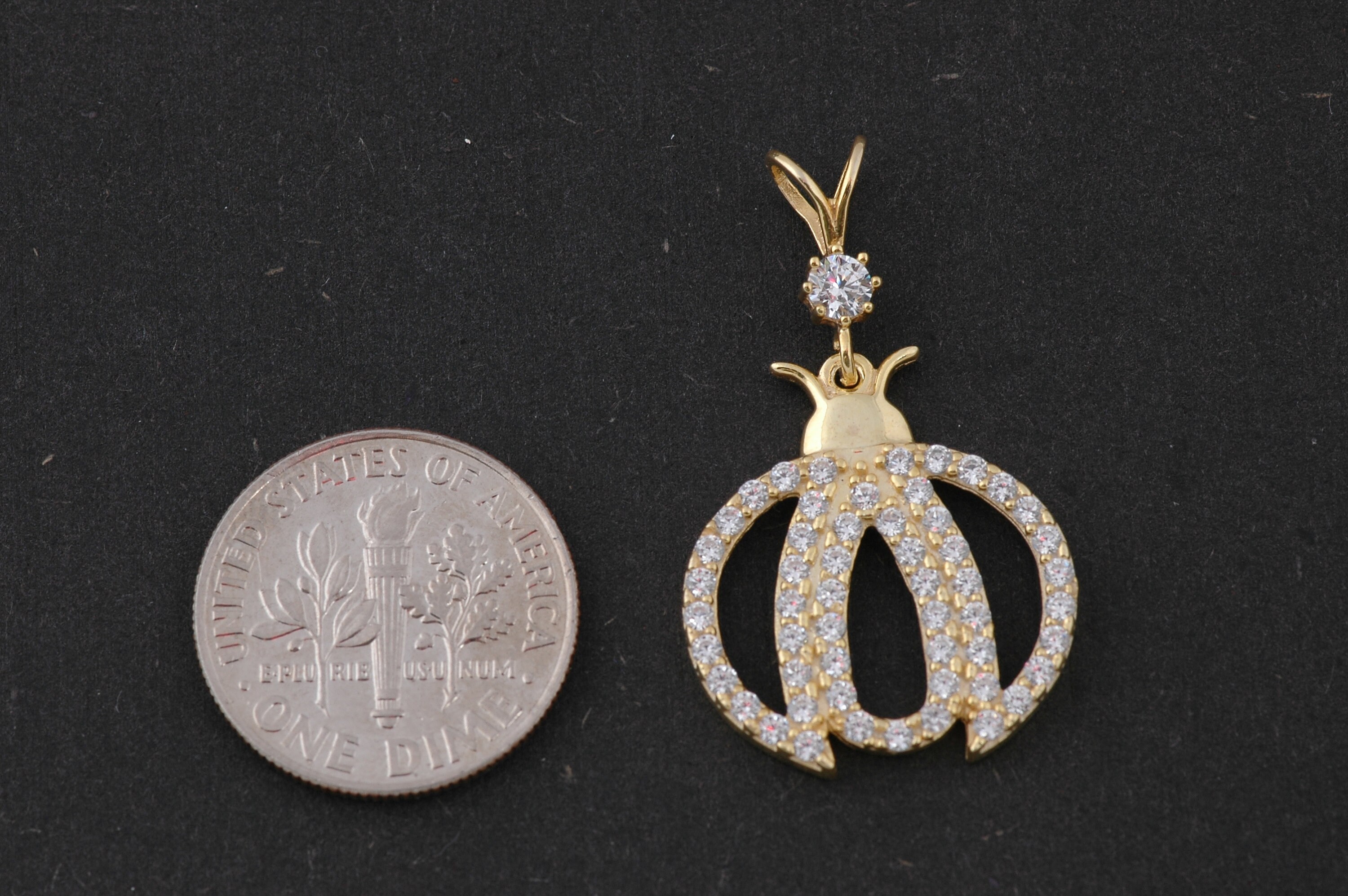 8K Gold Ladybird Necklace, Ladybird Pendant, Special Ladybird, Gift for ...