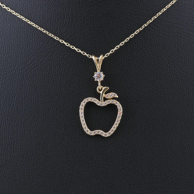 Apple Necklace - Etsy