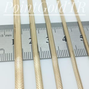 14K Solid Gold Snake Chain, Solid Gold Snake Bracelet, 14K Snake Chain ...