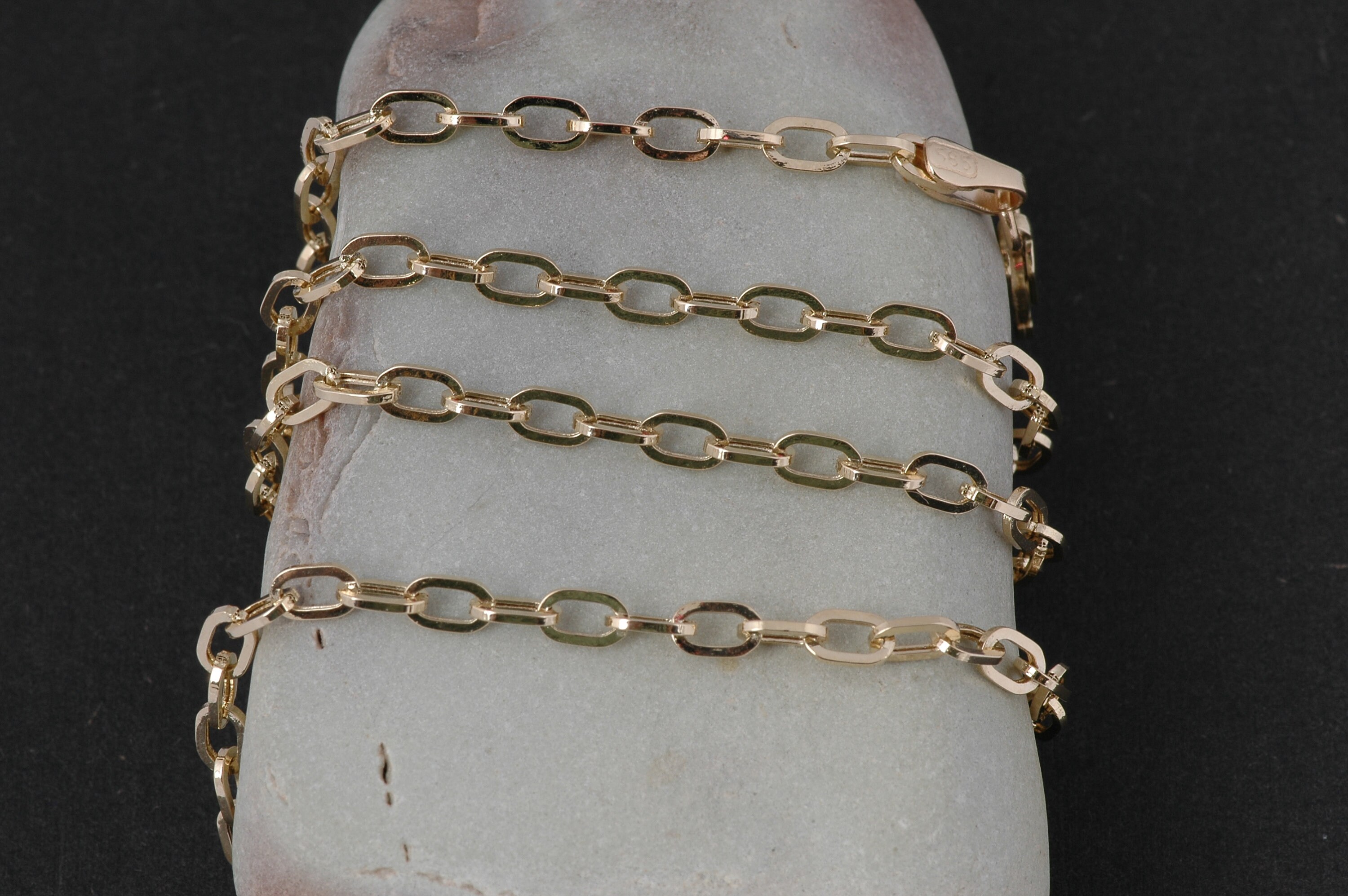 14K Gold Cable Chain, Man Chain, Women's Chain, Birthday Gift, Chain ...