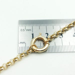 14K Gold Rolo Chain Sailor Claps, Spring Ring Claps Necklace, Rolo ...