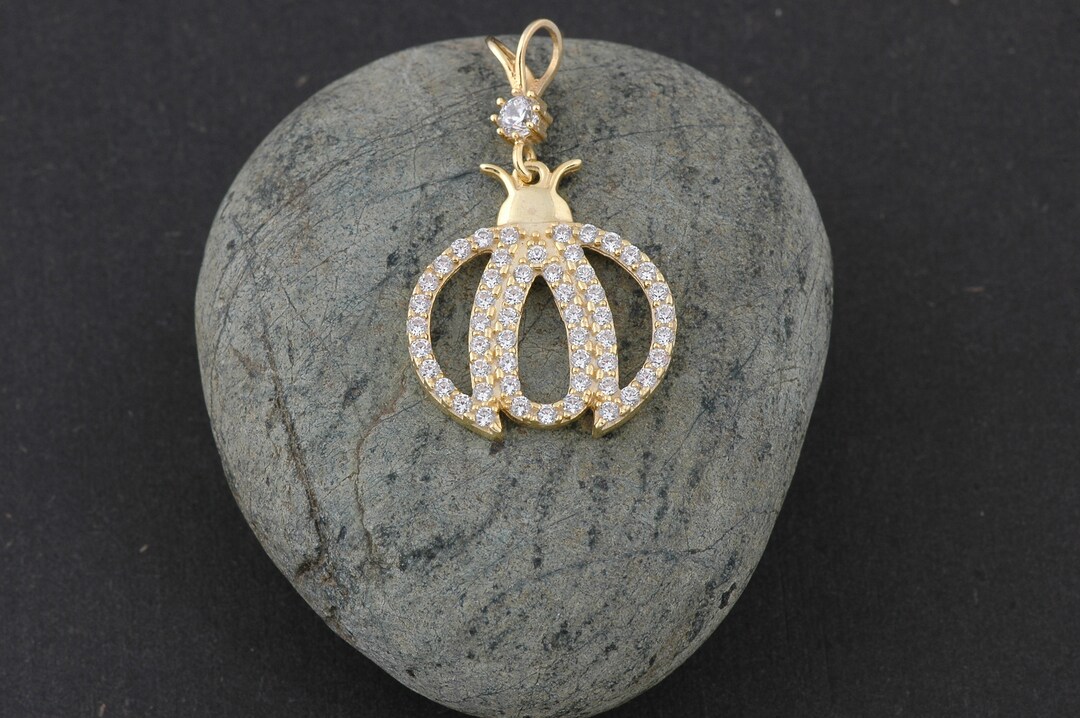 8K Gold Ladybird Necklace, Ladybird Pendant, Special Ladybird, Gift for ...