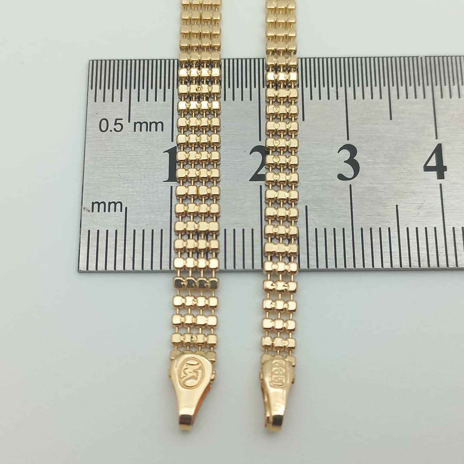 14K Solid Gold Bead Chain Necklace, Gold Multilinet Bead Chain Necklace ...