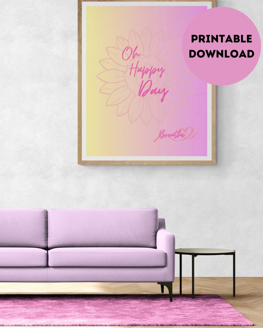 Printable Multicolor Sunflower Wall Art Vibrant Floral Home Decor ...