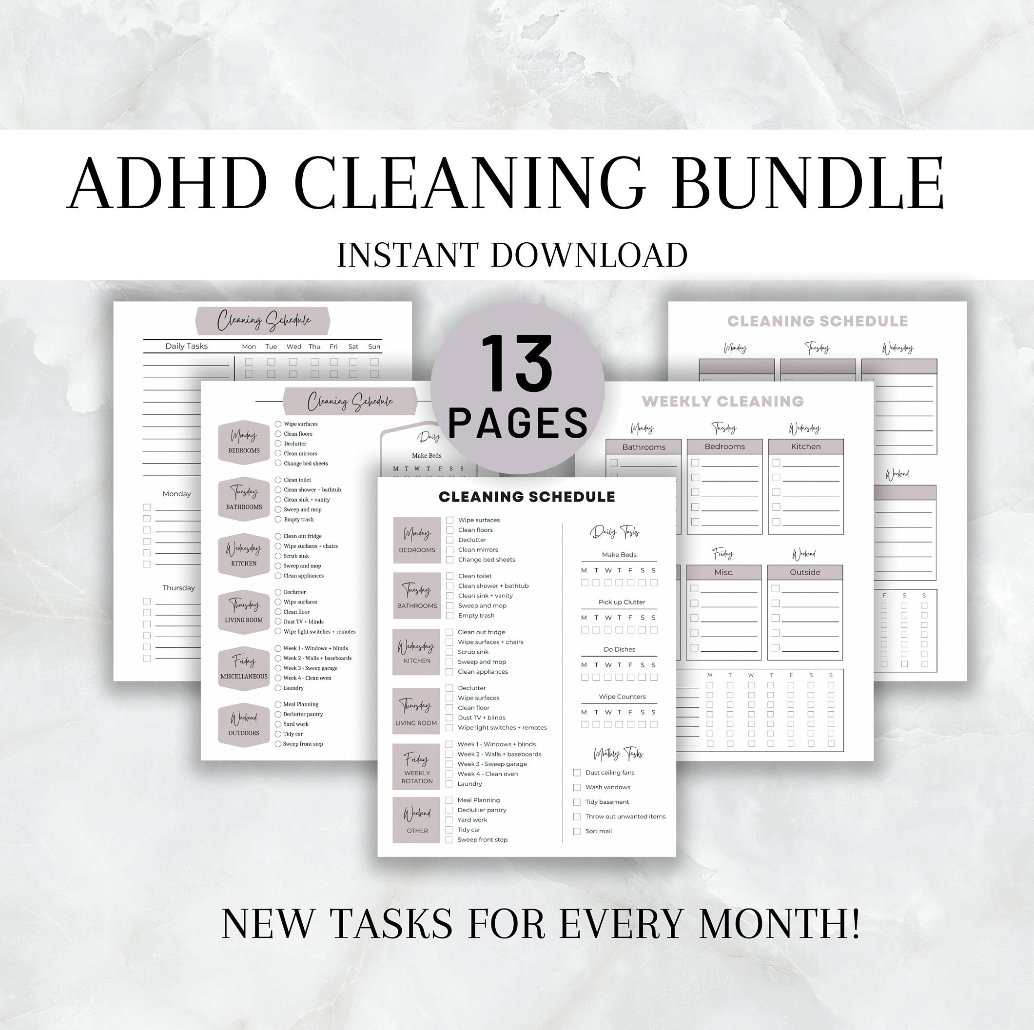 ADHD Cleaning Checklist | ADHD Cleaning Hack | ADHD Cleaning Tips ...