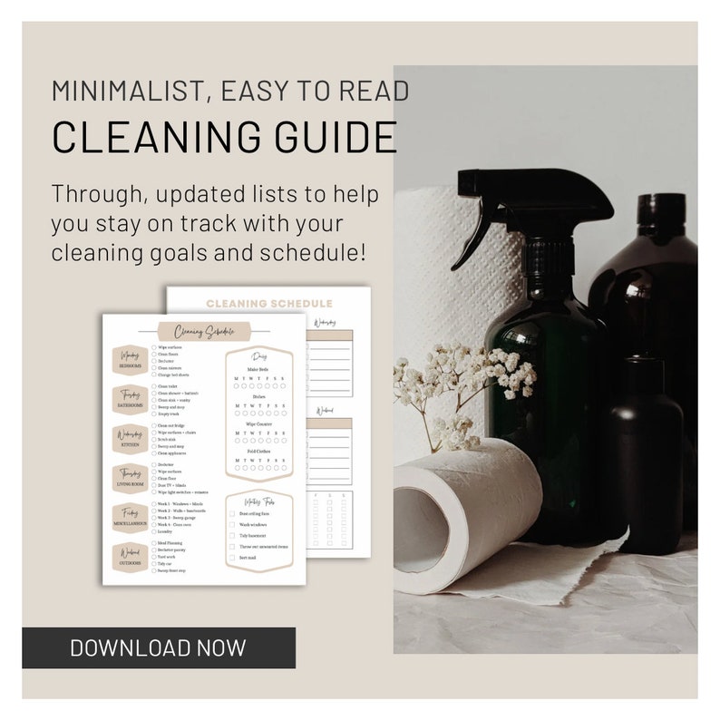 ADHD Cleaning Schedule Checklist, ADHD Cleaning List Schedule, Weekly ...