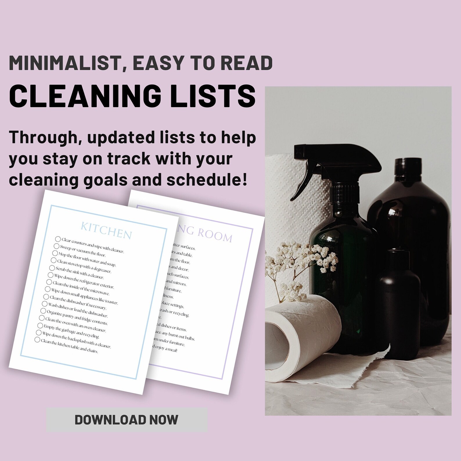 ADHD Tidy Cards Organizing Room Cards Cleaning Checklists for Home ...