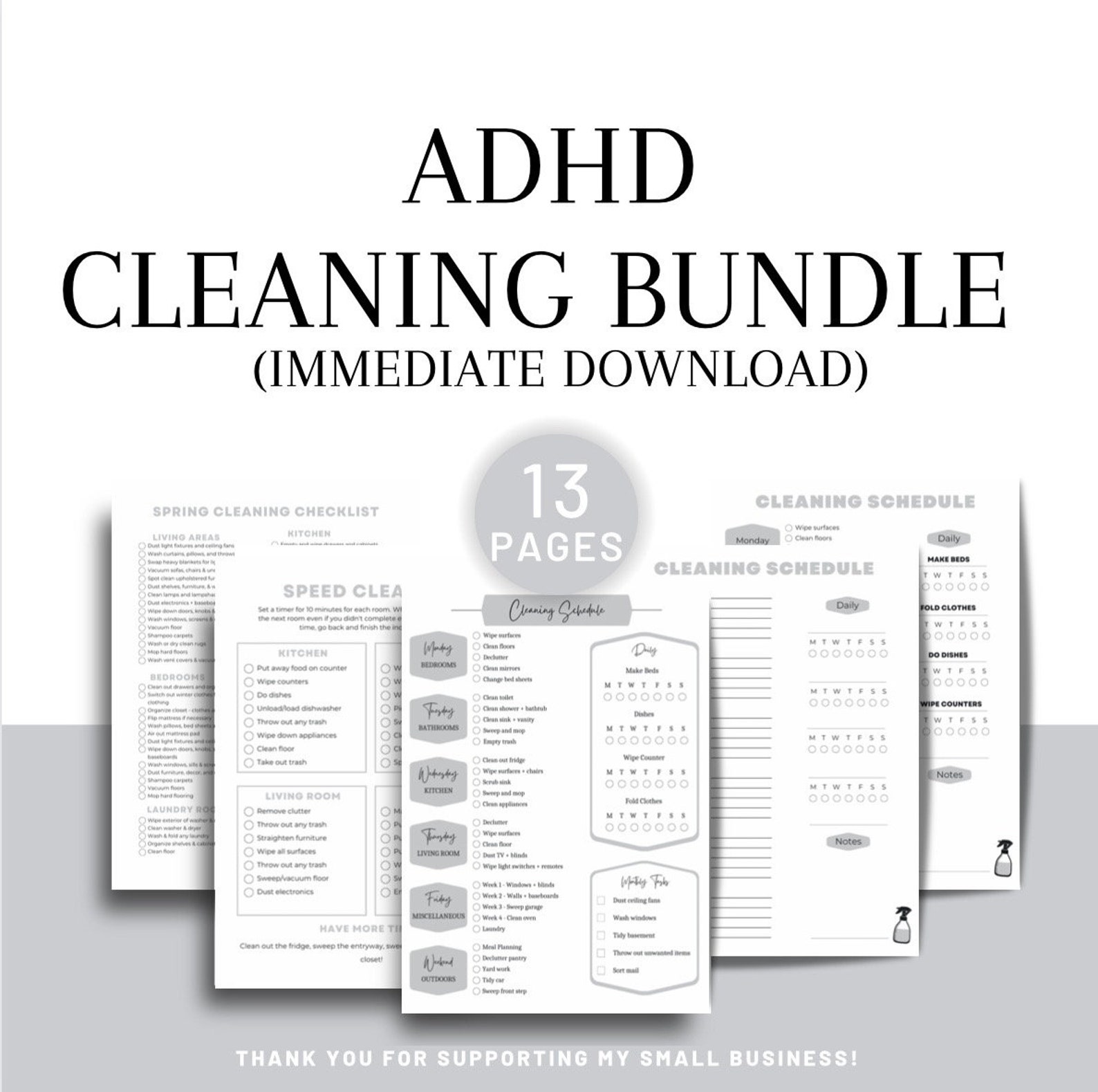 ADHD Cleaning Checklist ADHD Cleaning Hack ADHD Cleaning Tips Adhd ...