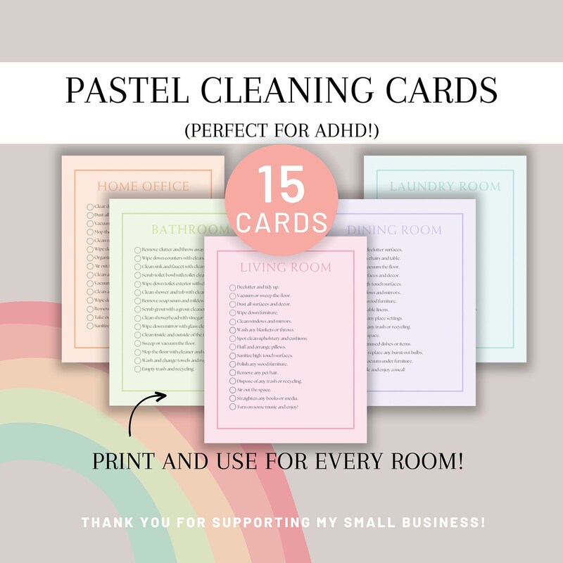 Room Cleaned Cards - Etsy