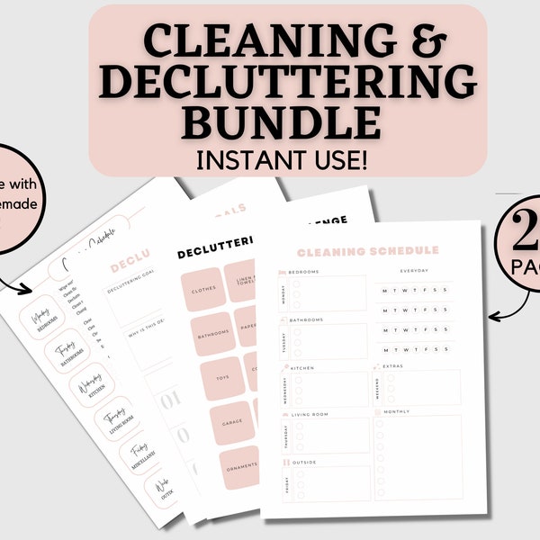 ADHD Tidy Cards Organizing Room Cards Cleaning Checklists for Home ...