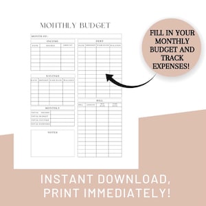 ADHD Budget Planner | ADHD Expense Tracker | Debt Snowball Template ...