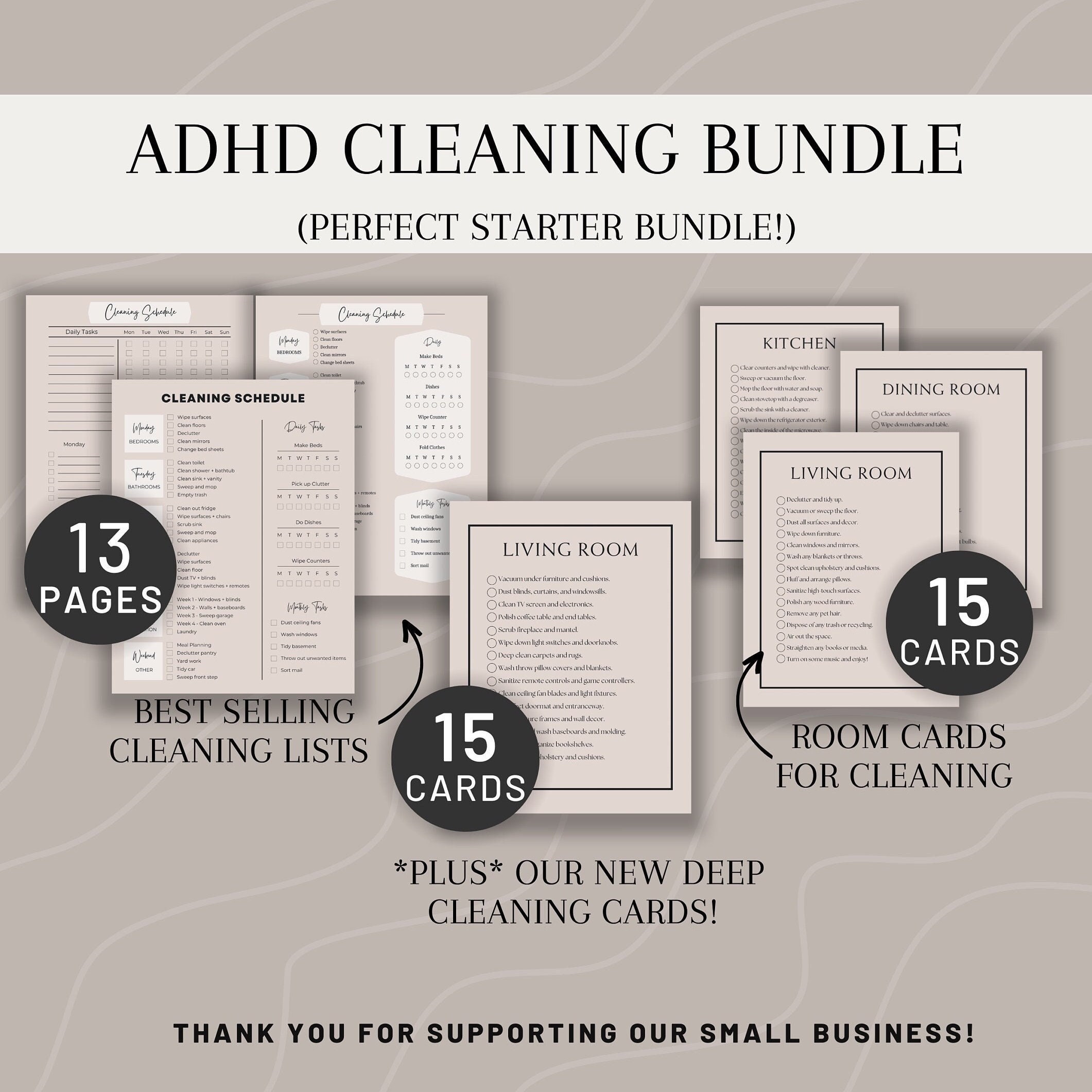 Intense Cleaning Checklist for ADHD Cleaning Checklist Hyperfocus ...