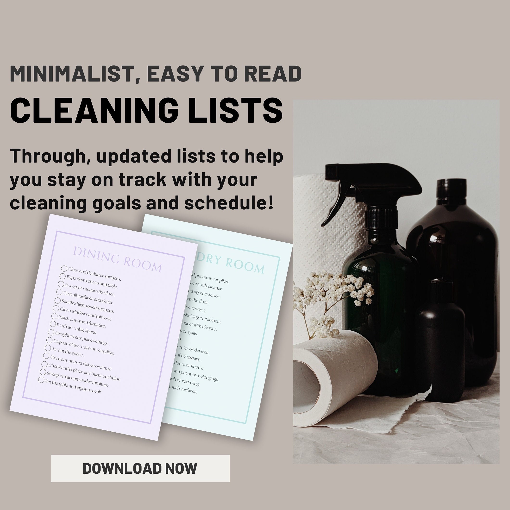 ADHD Tidy Cards Organizing Room Cards Cleaning Checklists for Home ...