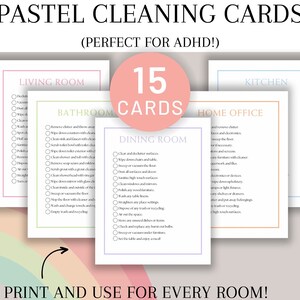 ADHD Tidy Cards | Organizing Room Cards | Cleaning Checklists for Home ...