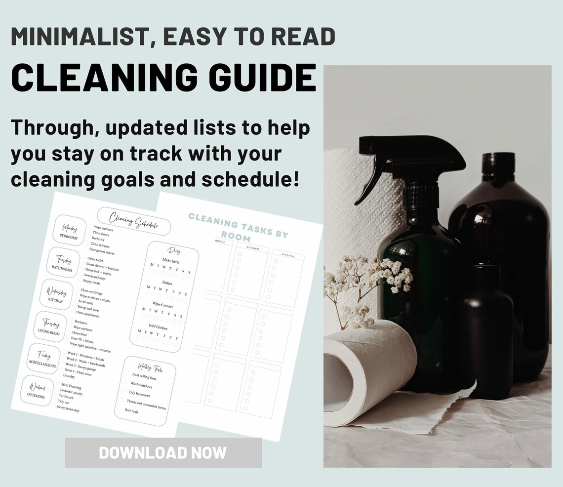 ADHD Cleaning Checklist | Room Cleaning Cards for ADHD | ADHD Cleaning ...