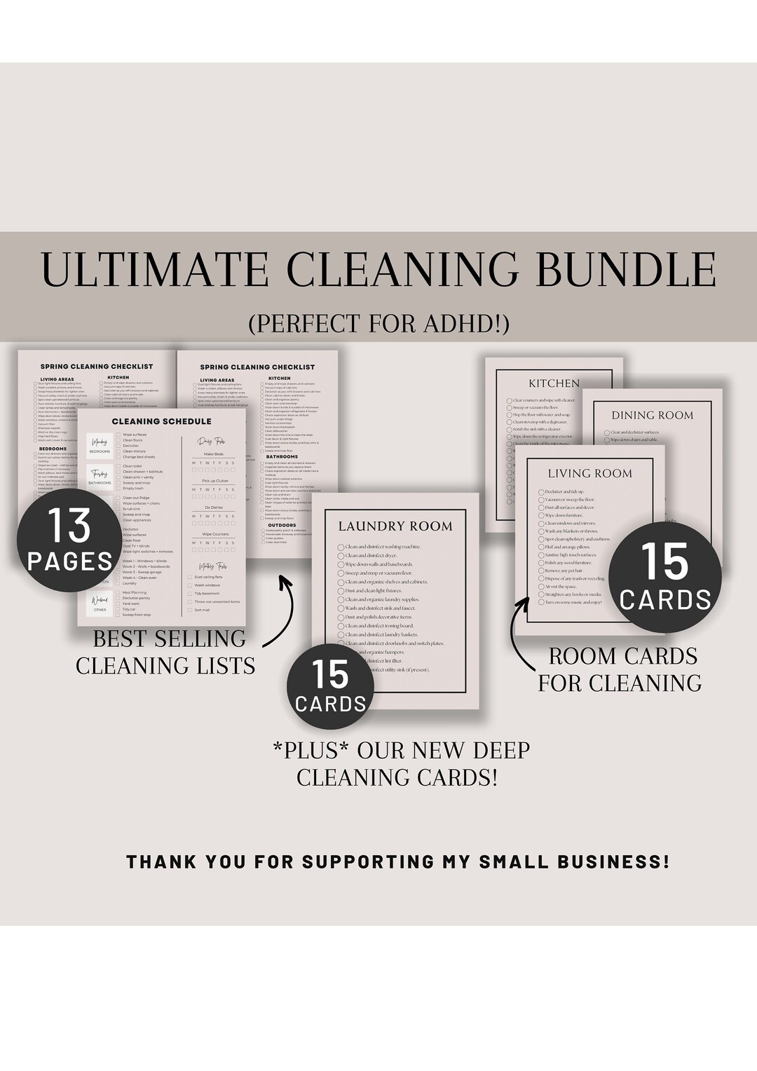 Intense Cleaning Checklist for ADHD Cleaning Checklist Hyperfocus ...