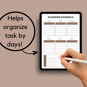 PDF Cleaning Checklist for Goodnotes Tablet iPad Apps | ADHD Chore ...