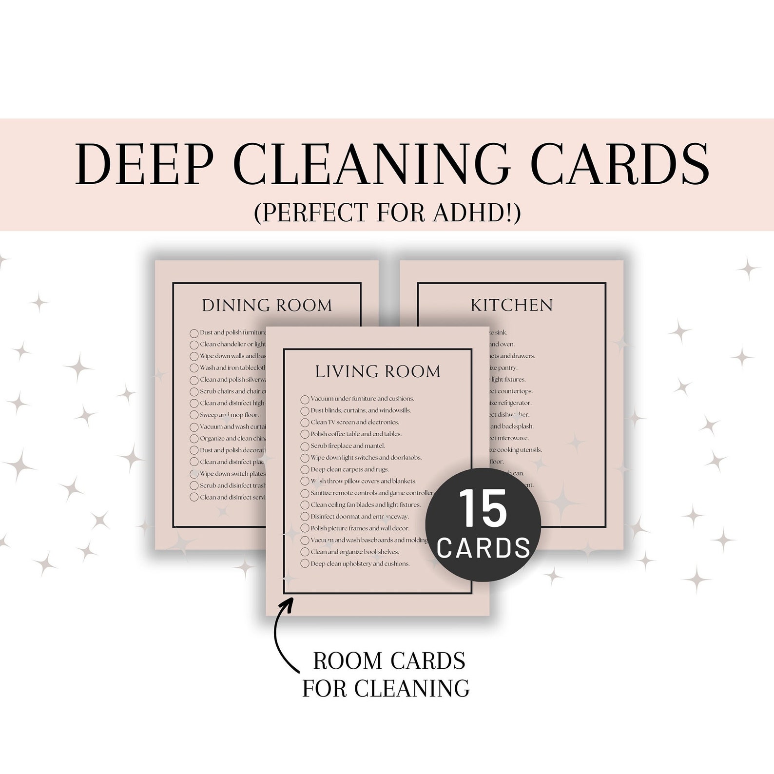 DEEP CLEANING ADHD Complete Bundle With 43 Papers to Organize Every ...