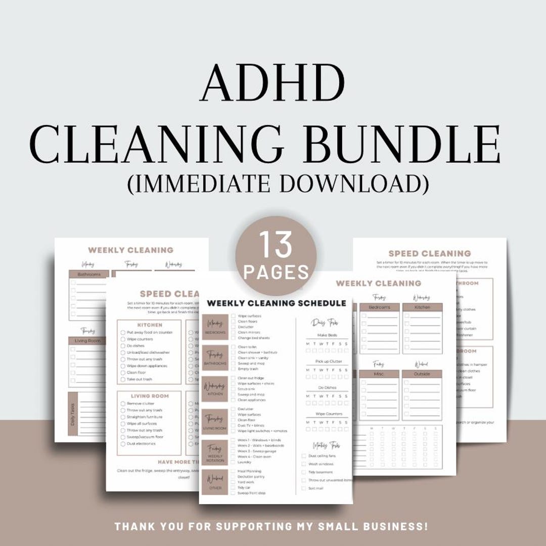 ADHD Cleaning Checklist | ADHD Cleaning Hack | ADHD Cleaning Tips ...