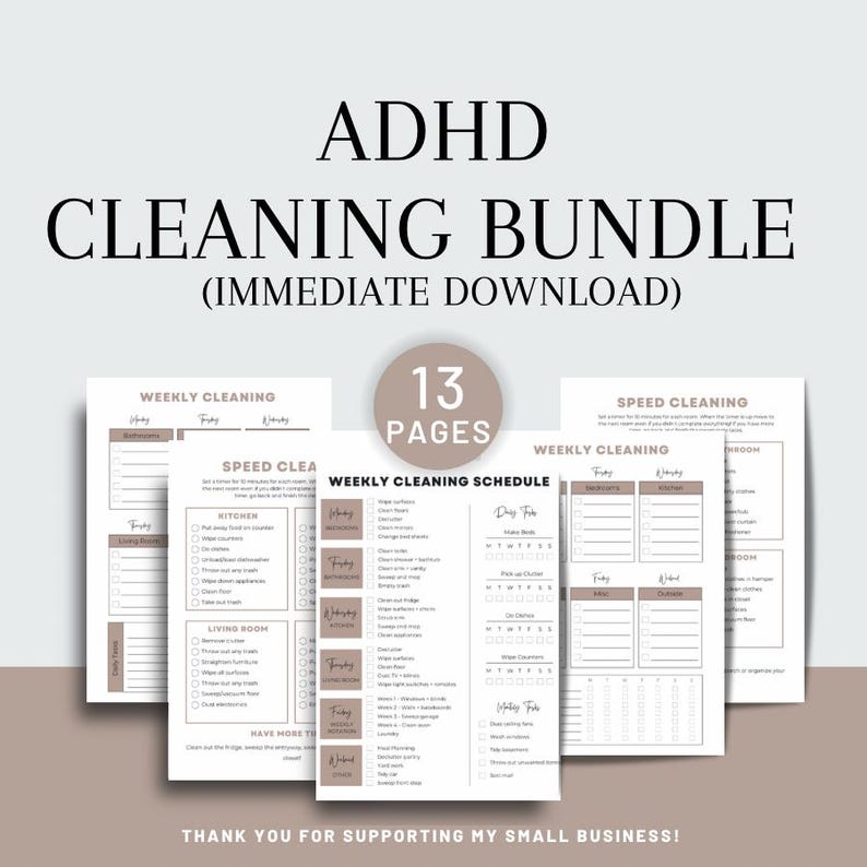 ADHD Cleaning Checklist | ADHD Cleaning Hack | ADHD Cleaning Tips ...