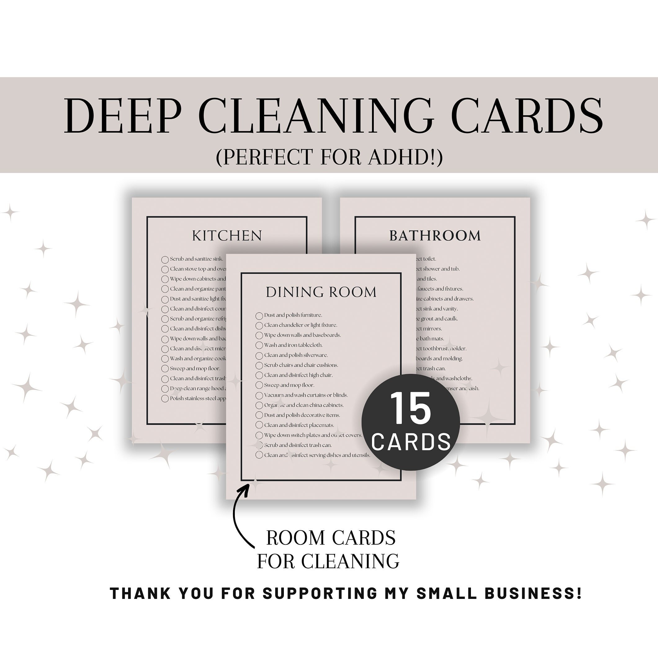 Intense Cleaning Checklist for ADHD Cleaning Checklist Hyperfocus ...