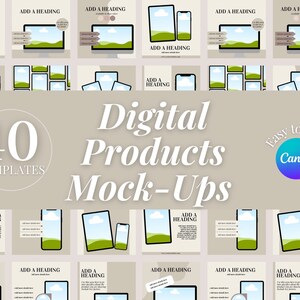 Digital Product Mock Ups for Etsy Listings, Canva Listing Mock-ups for ...