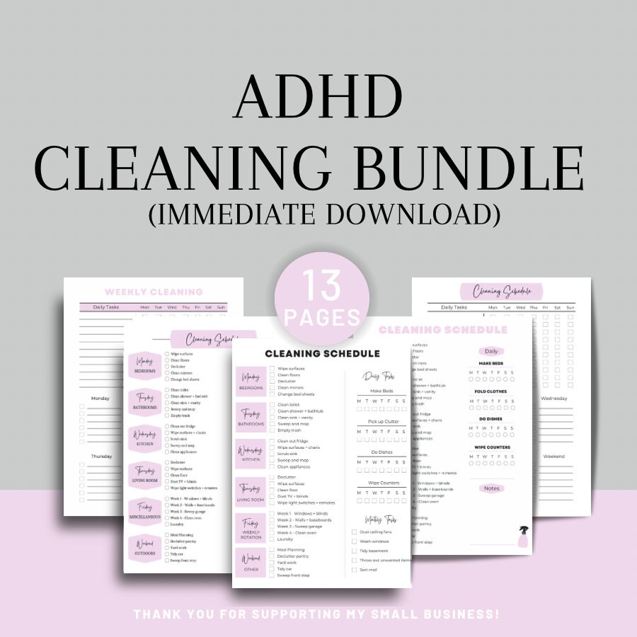 ADHD Cleaning Checklist | ADHD Cleaning Hack | ADHD Cleaning Tips ...