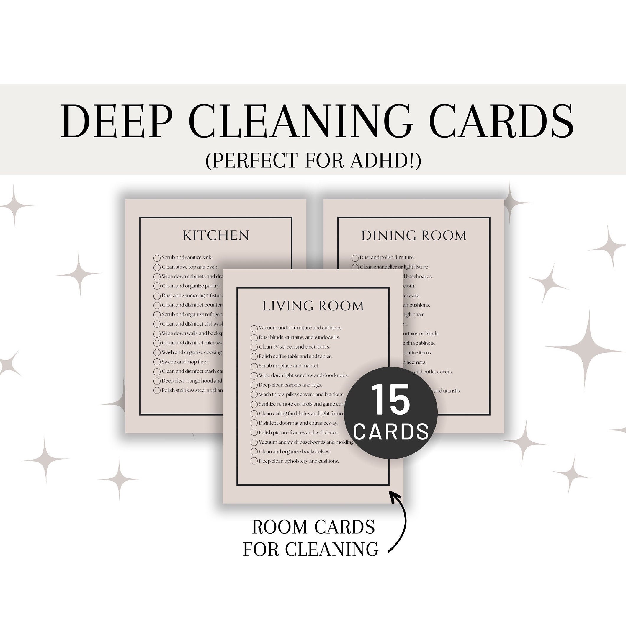 Intense Cleaning Checklist for ADHD Cleaning Checklist Hyperfocus ...