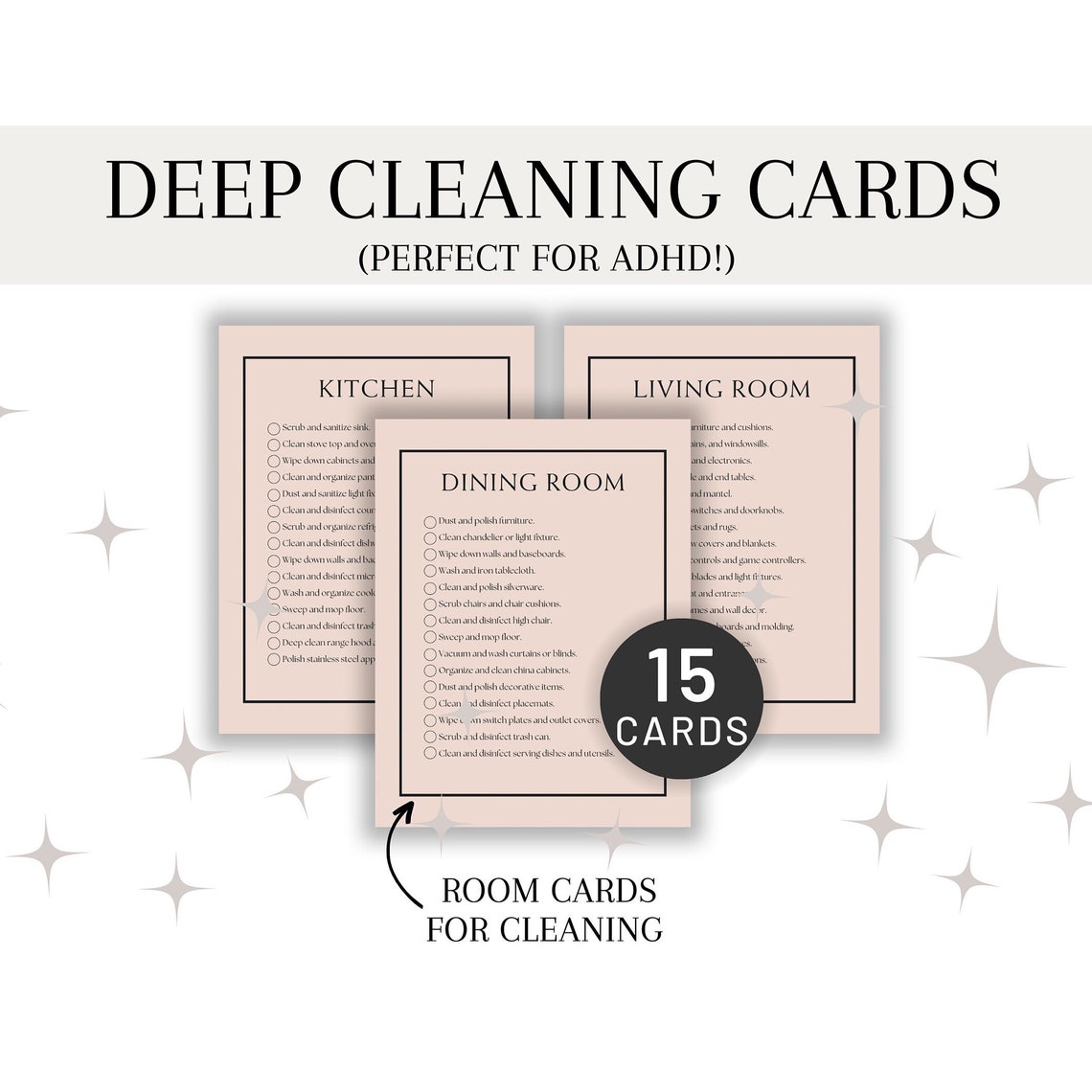DEEP CLEANING ADHD Complete Bundle With 43 Papers to Organize Every ...