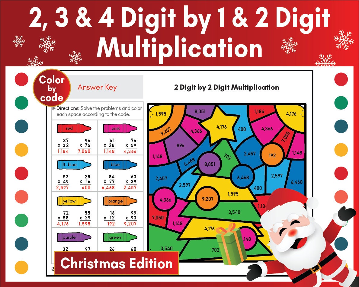 Multi-digit Multiplication 1 & 2 Digit by 2, 3, and 4 Digit ...
