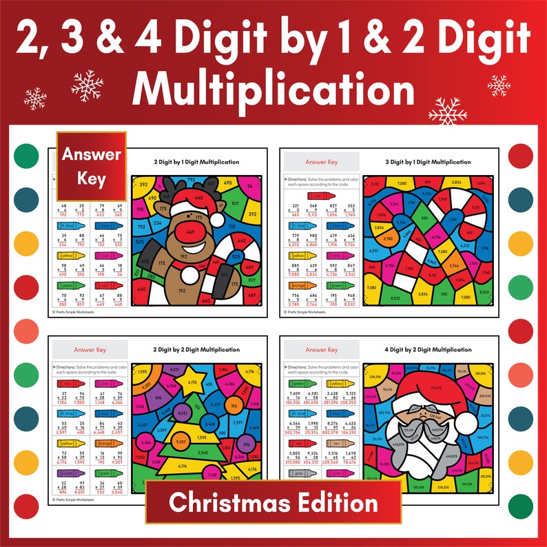 Multi-digit Multiplication 1 & 2 Digit by 2, 3, and 4 Digit ...