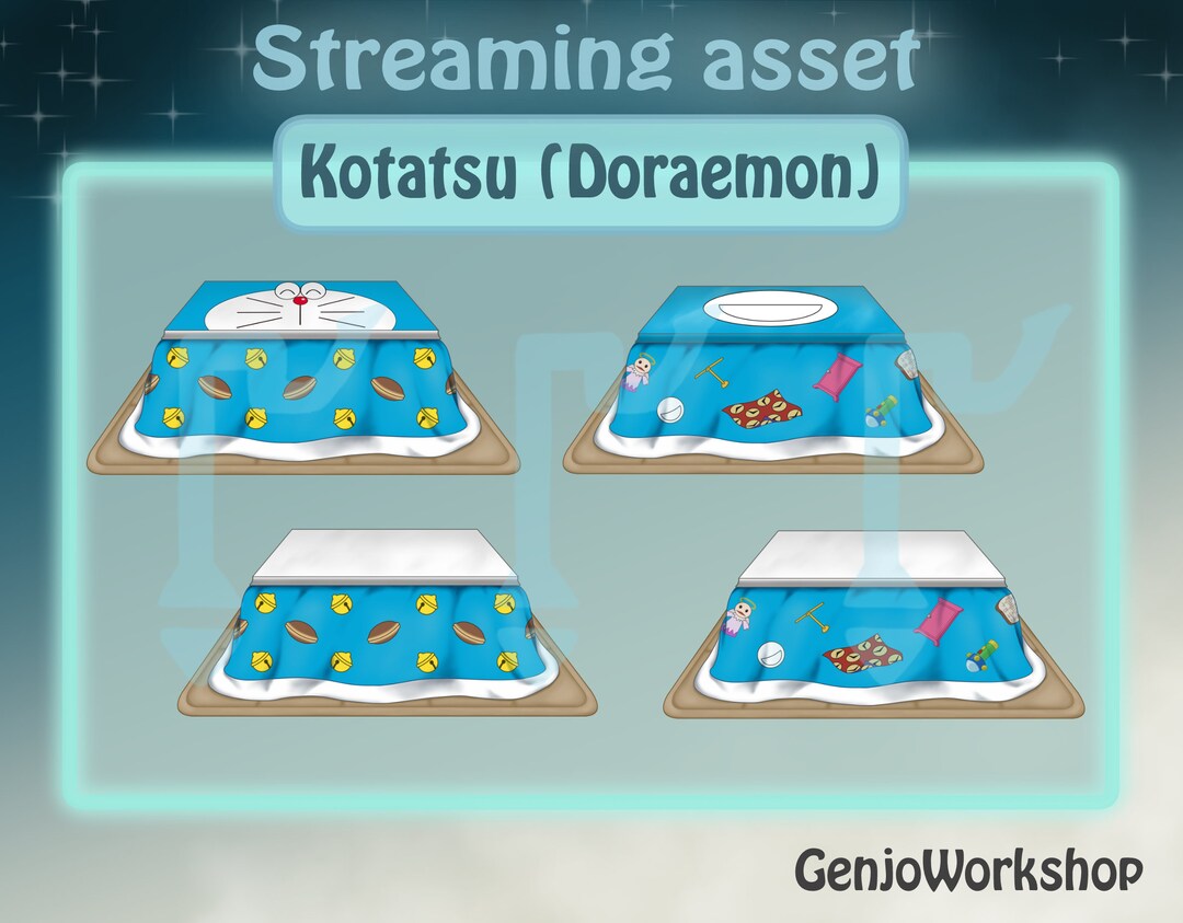 Kotatsu Table (doraemon-inspired Patterns) | Streaming and Vtuber Asset | Digital Download - Etsy
