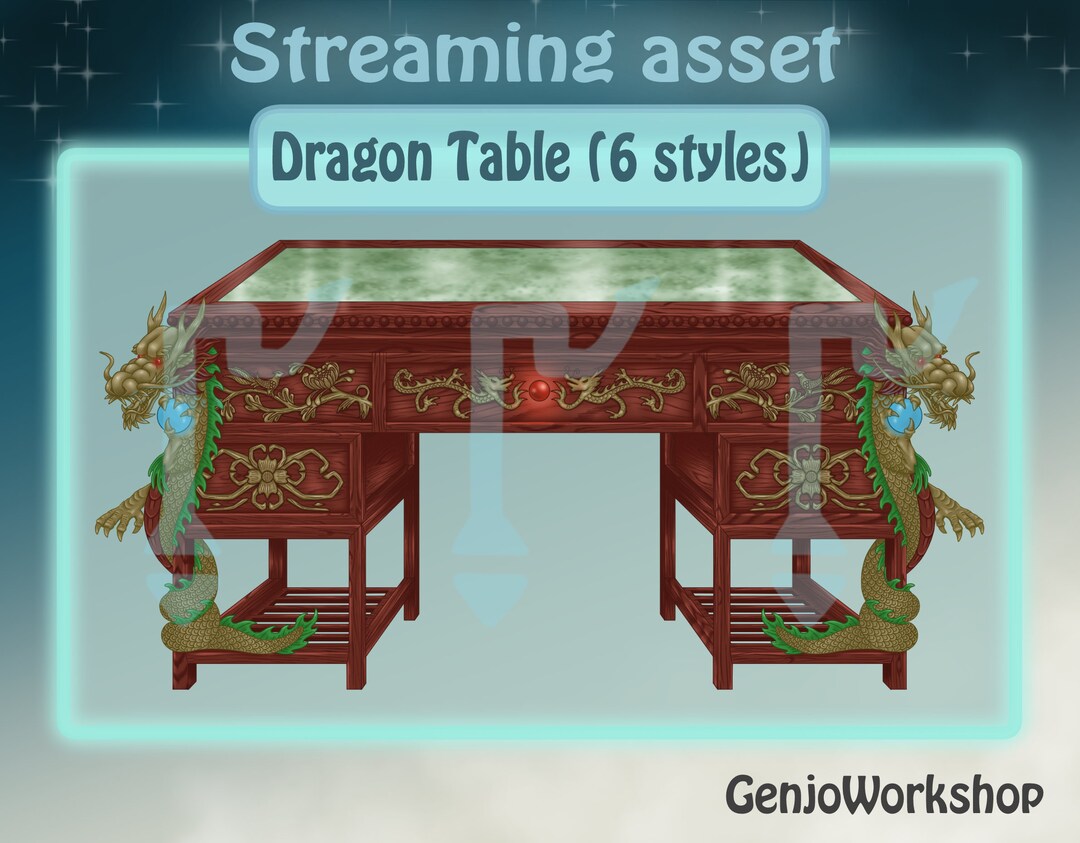 Dragon Table | Streaming and Vtuber Asset | Digital Download - Etsy
