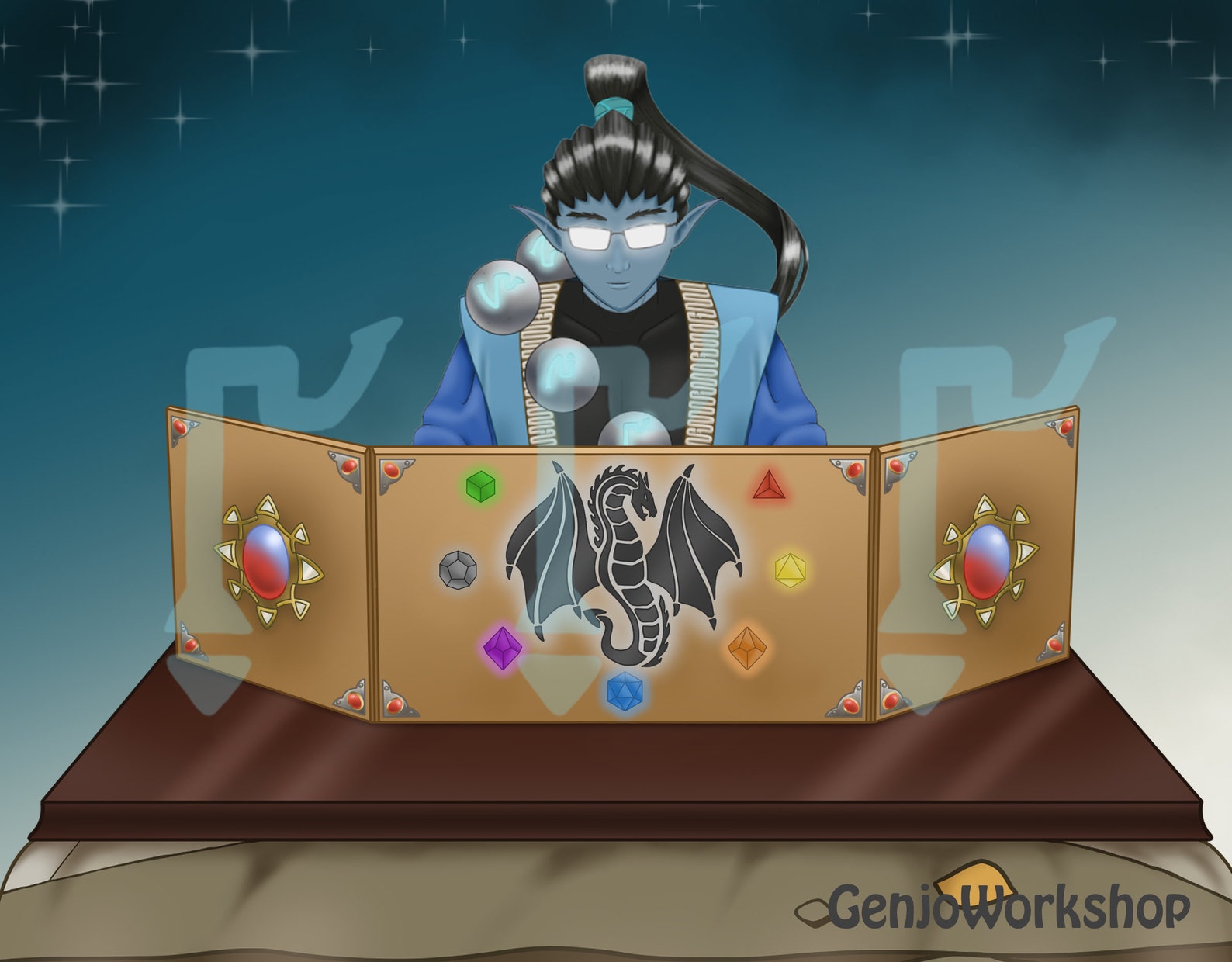 Digital GM or DM Screen (fantasy) | Streaming and Vtuber Asset ...