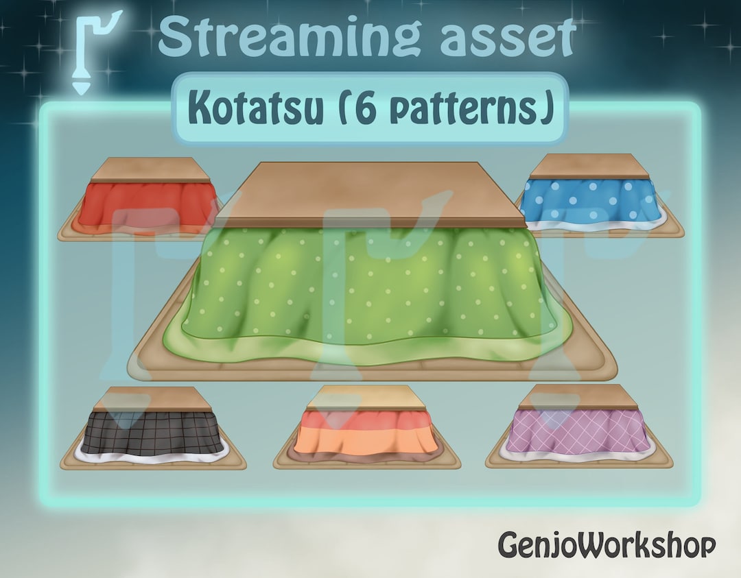 Kotatsu Table With 6 Patterns | Streaming and Vtuber Asset | Digital Download - Etsy