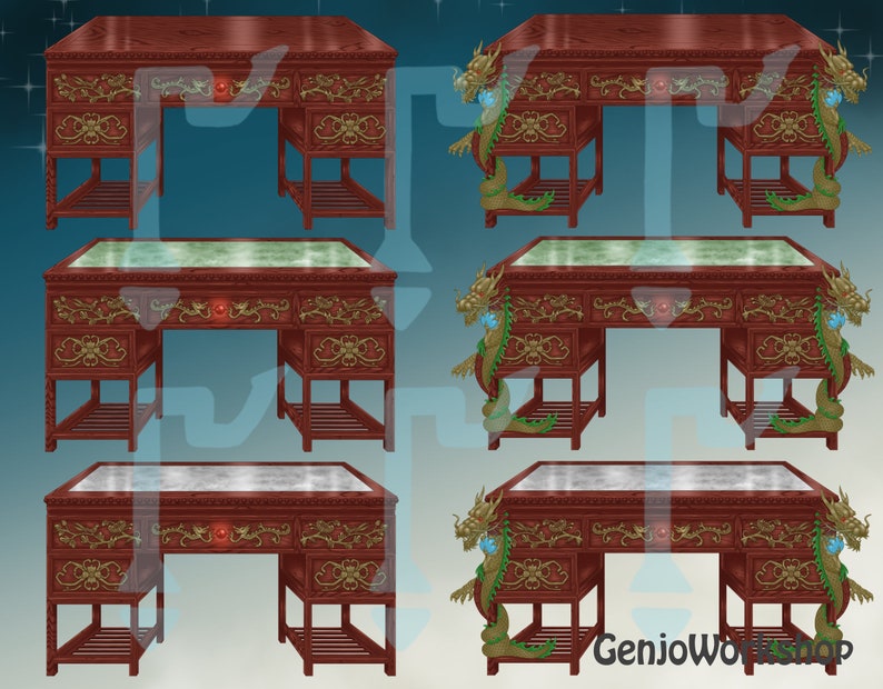 Dragon Table | Streaming and Vtuber Asset | Digital Download - Etsy