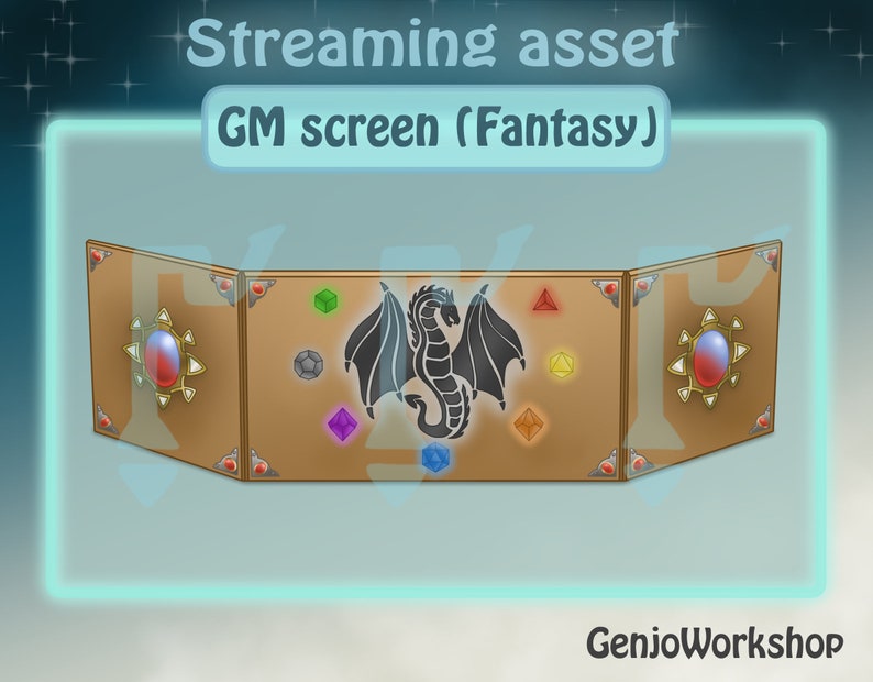 Digital GM or DM Screen (fantasy) | Streaming and Vtuber Asset ...