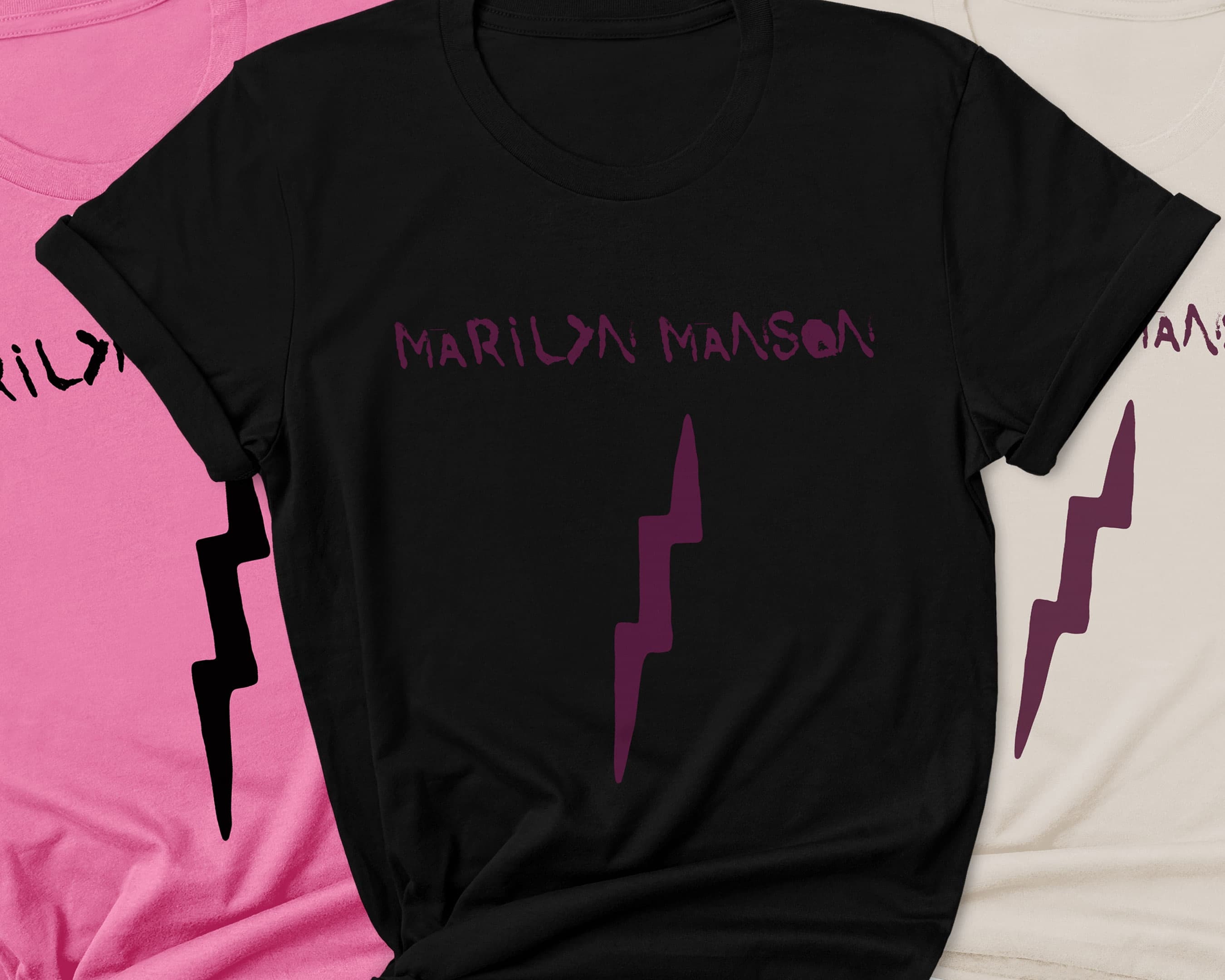 Unique Marilyn Manson Shirt, Custom Designed Rock Band Shirt. - Etsy