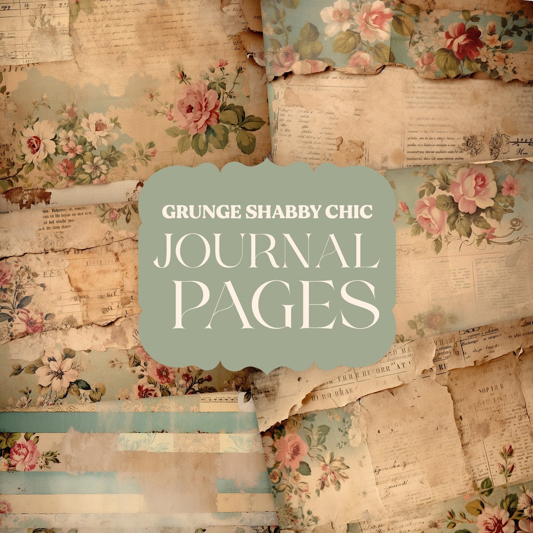 Vintage Grunge Shabby Chic Collage Junk Journal Pages Digital Papers ...
