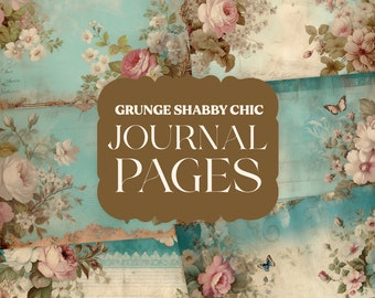 Vintage Grunge Shabby Chic Junk Journal Pages Digital Papers Ephemera ...