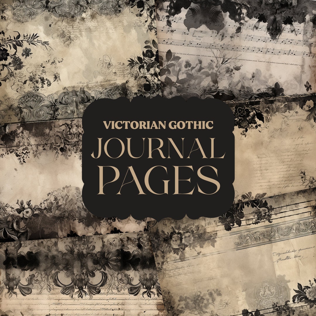Victorian Gothic Grunge Junk Journal Pages Digital Papers Gothic ...