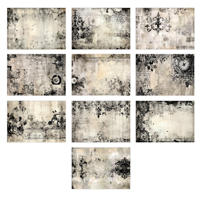 Vintage Ornamental Grunge Journal Pages Grungy Digital Junk Journal ...