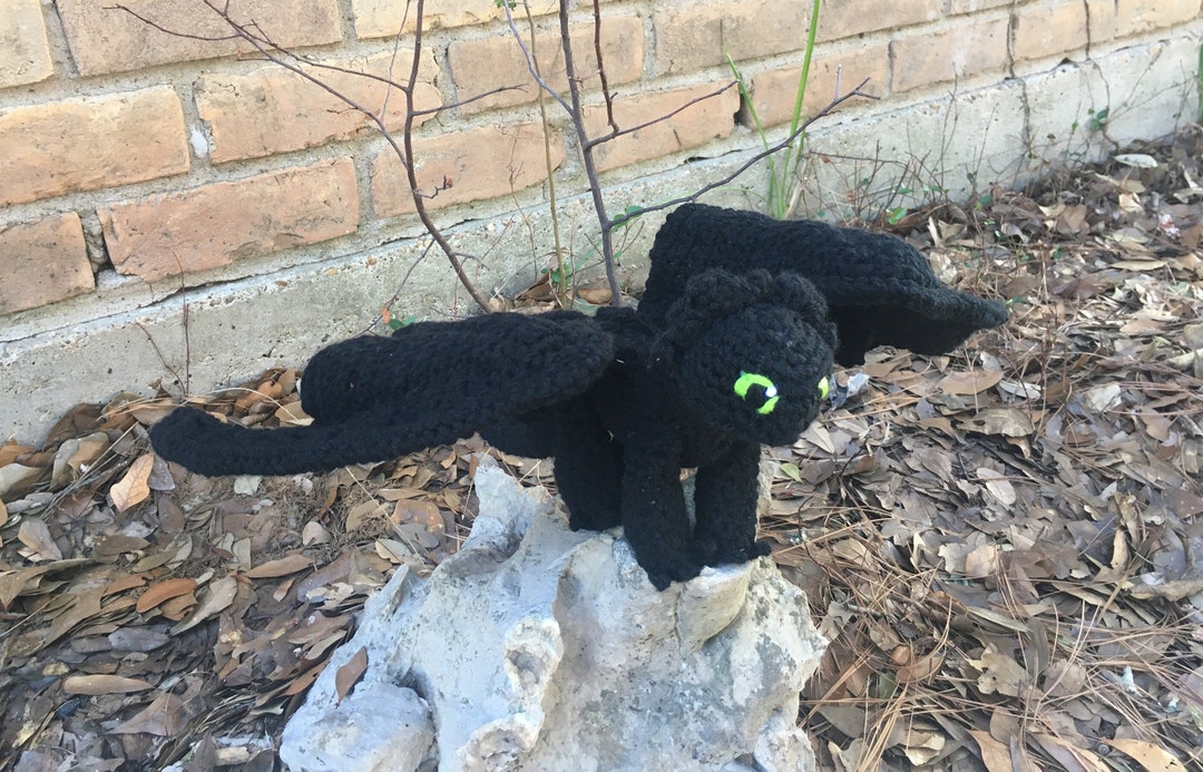 Crochet Toothless Httyd/crochet Black Dragon/finished Product - Etsy